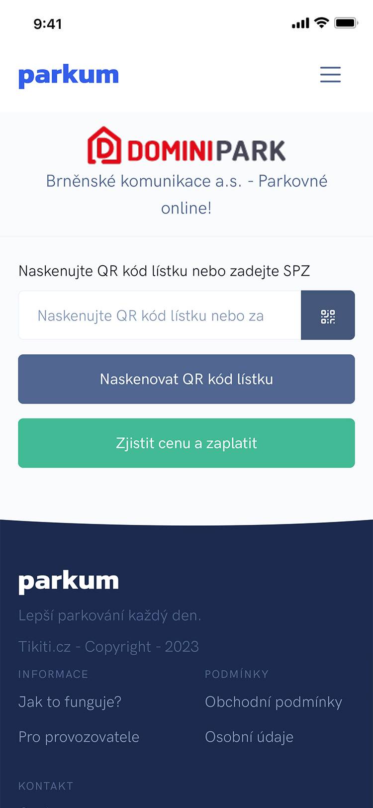 Parkum.cz - Plaťte parkovné online, jednoduše a kdekoliv.